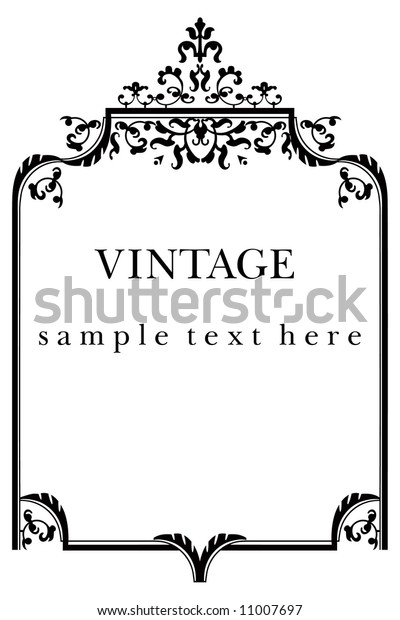 Vector Vintage Frame Stock Vector (Royalty Free) 11007697 | Shutterstock