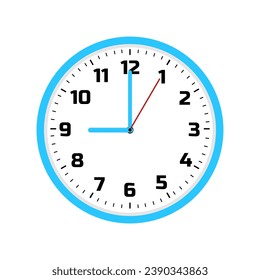Vector Wall Clock 9 Oclock Stock Vector (Royalty Free) 2390343863 ...