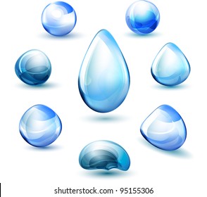 Vector Water Drops Water Bubbles Stock Vector (Royalty Free) 95155306 ...