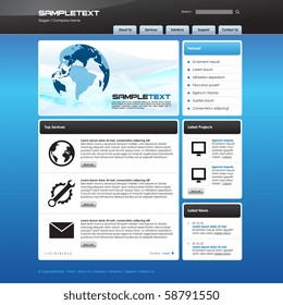 Vector Website Design Template Stock Vector (Royalty Free) 58791550 ...