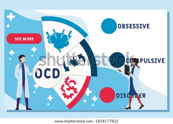 Vector Website Design Template Ocd Obsessive Stock Vector (Royalty Free ...