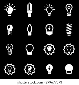 Vector White Bulbs Icon Set Stock Vector (Royalty Free) 299677373 | Shutterstock