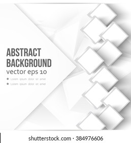 Vector White Squares Abstract Background Business Stock Vector (Royalty ...