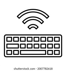 Vector Wireless Keyboard Outline Icon Design Stock Vector (Royalty Free) 2007782618 | Shutterstock