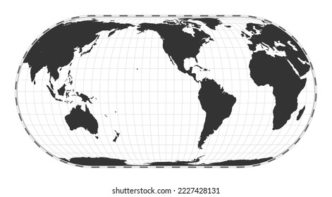 Vector World Map Eckert Iv Projection Stock Vector (Royalty Free ...