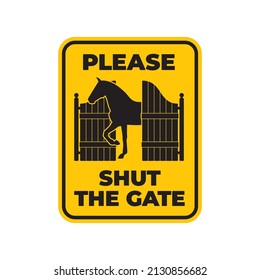 135 Please Shut Gate Sign Royalty-Free Images, Stock Photos & Pictures ...