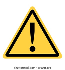 Vector Yellow Triangle Safety Exclamation Mark Stock Vector (Royalty ...