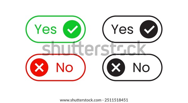 Vector Yes No Switch Yes No Stock Vector (Royalty Free) 2511518451 | Shutterstock