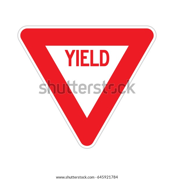 Vector Yield Sign Stock Vector (Royalty Free) 645921784 | Shutterstock