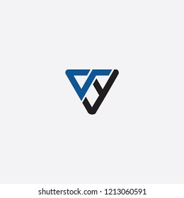 Vf Initial Triangle Logo Stock Vector (Royalty Free) 1213060591 ...