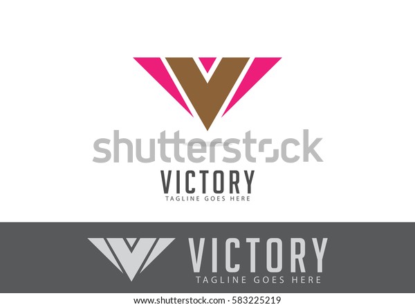 Victory Logo Template Design Vector: เวกเตอร์สต็อก (ปลอดค่าลิขสิทธิ์ ...