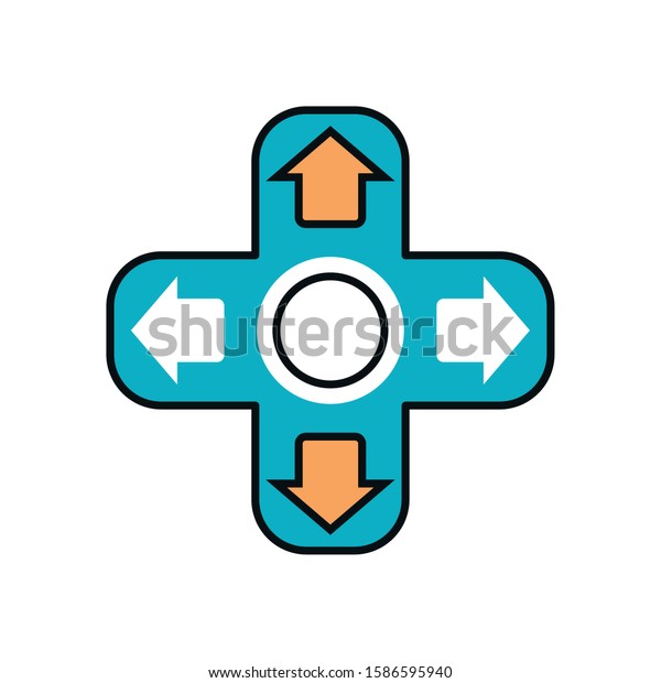 Video Game Arrows Button Control Vector Stock Vector (Royalty Free ...