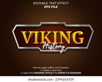 Viking Text Effect Font Editable Typography Stock Vector (Royalty Free ...