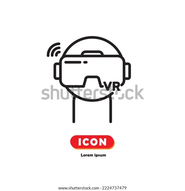 Virtual Reality Vr Icon Vector On Stock Vector (Royalty Free ...