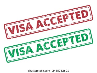 Visa Accepted Elegant Stamp Rectangular Vector Stock Vector (Royalty ...