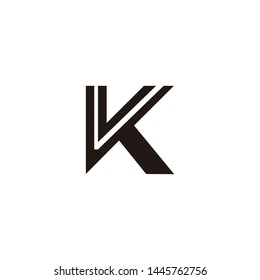 Vka Letter Logo Vector Initial Font Stock Vector (Royalty Free ...