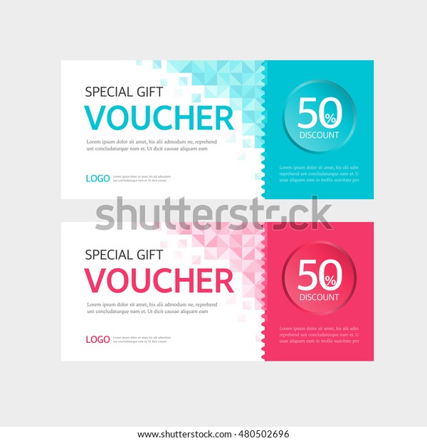 Voucher Design Stock Vector (Royalty Free) 480502696 | Shutterstock
