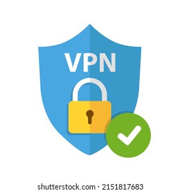 Shield Vpn Icon Successful Bad Connection Stock Vector (Royalty Free ...