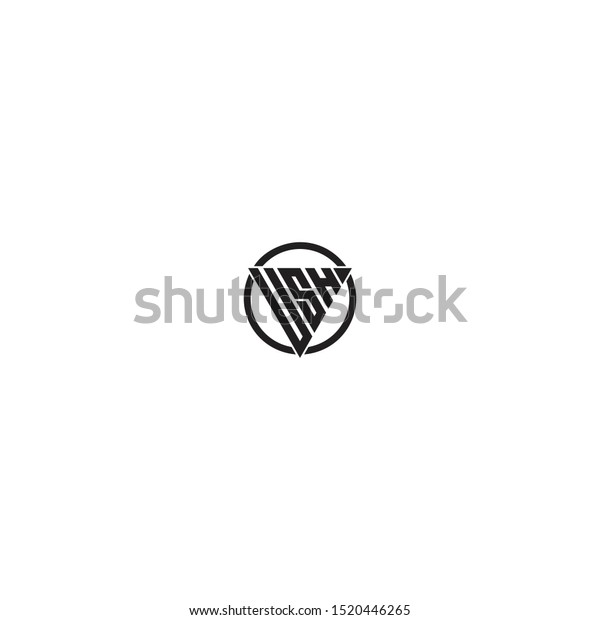 Vsh Initial Triangle Logo Vector Modern Stock Vector (Royalty Free ...