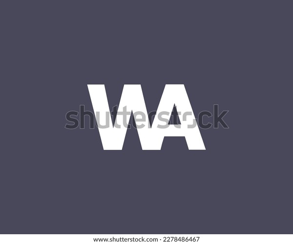 Wa Logo Design Vector Template Stock Vector (Royalty Free) 2278486467 ...
