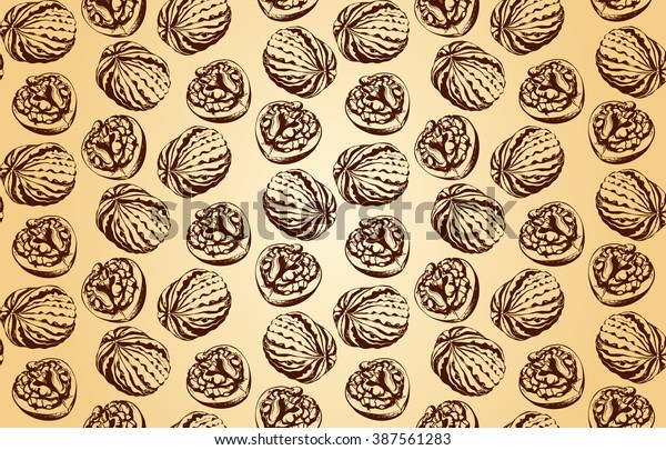Walnut Seamless Texture Stock Vector (Royalty Free) 387561283 ...