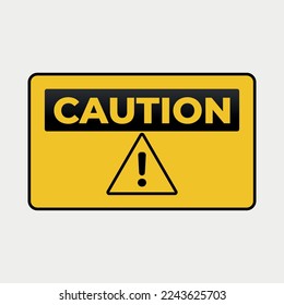 Warning Caution Sign Vector Illustration Stock Vector (Royalty Free ...