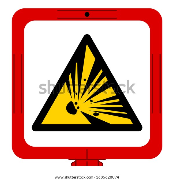 Warning Explosive Material Symbol Vector Illustration Stock Vector ...