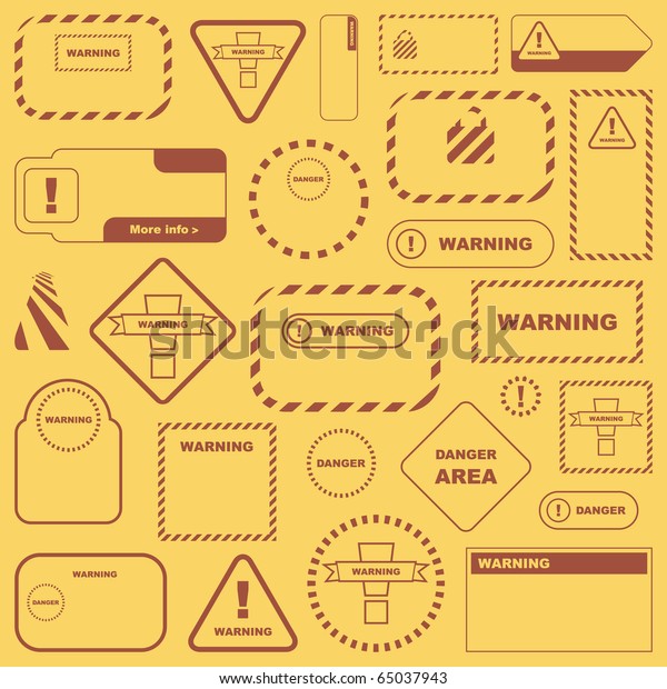 Warning Vector Signs Vector Template Stock Vector (Royalty Free ...