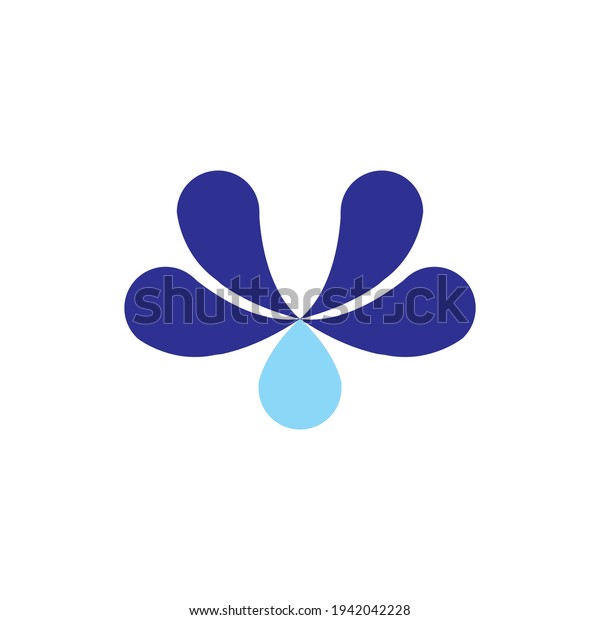 Water Drop Water Spread Logo Design Stock Vector (Royalty Free ...