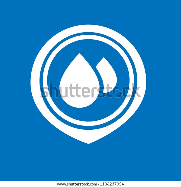 Water Drops Map Pointervector Illustration Stock Vector (Royalty Free ...