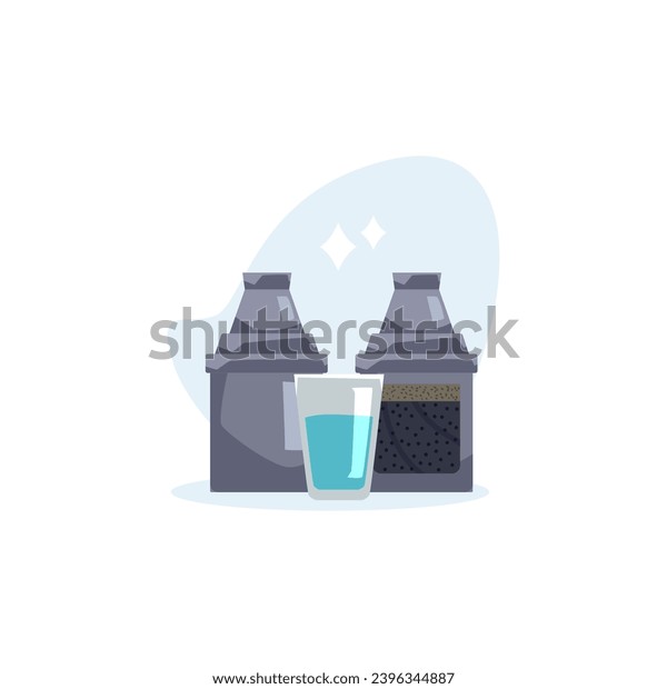 Water Filter Design Concept Vector Illustration Stock Vector (Royalty ...