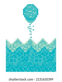 Water Pixel Art Style Icon Stock Vector (Royalty Free) 2131635399 ...