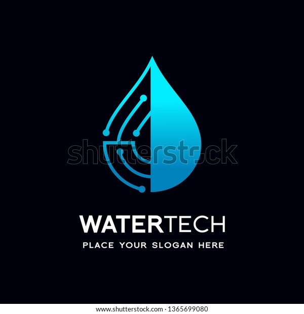 Water Technology Vector Logo Template This Stock Vector (Royalty Free ...