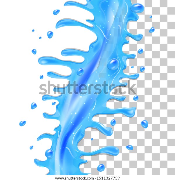 Water Transparent Vector Splash Translucent Cool Stock Vector (Royalty ...
