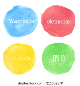Watercolor Design Element Vector Illustration Stock Vector (Royalty ...