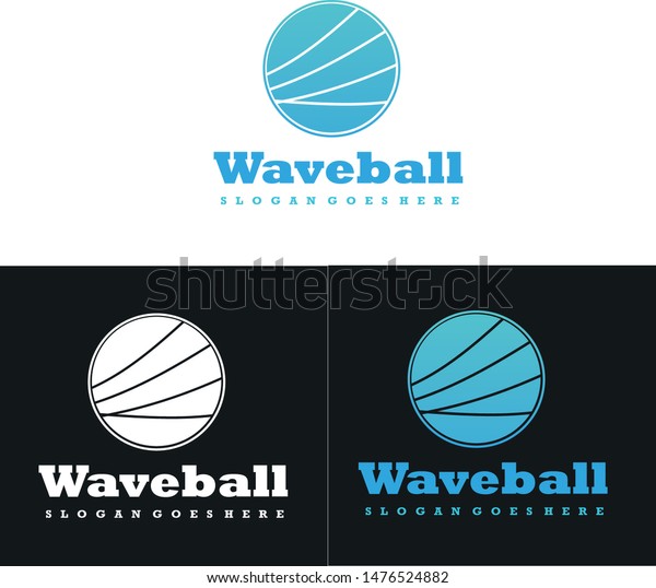 Wave Ball Vector Logo Template Stock Vector (Royalty Free) 1476524882 ...