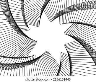 Wave Lines Art Frame Pattern Abstract Stock Vector (Royalty Free ...