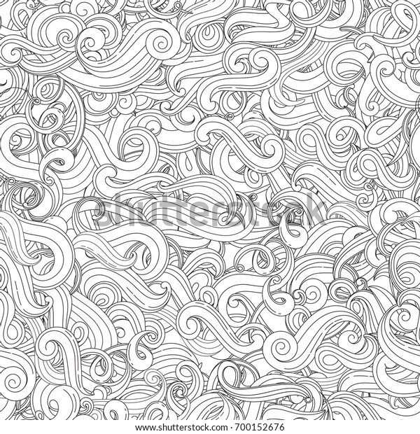 Wave Vector Seamless Pattern Curves Nice Stock Vector (Royalty Free ...