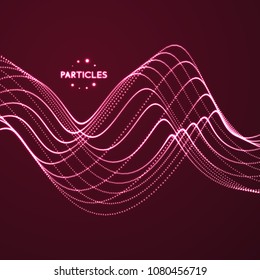 Wavy Background Array Dynamic Particles Composition Stock Vector (Royalty Free) 1080456719 ...