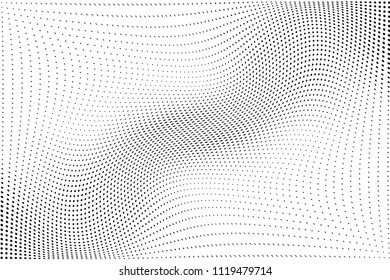 Wavy Dot Lines Pattern Halftone Background Stock Vector (Royalty Free ...