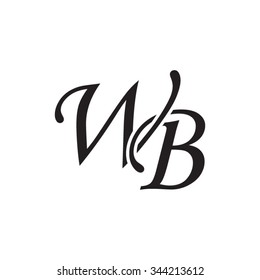Wb Initial Monogram Logo: vector de stock (libre de regalías) 344213612 ...