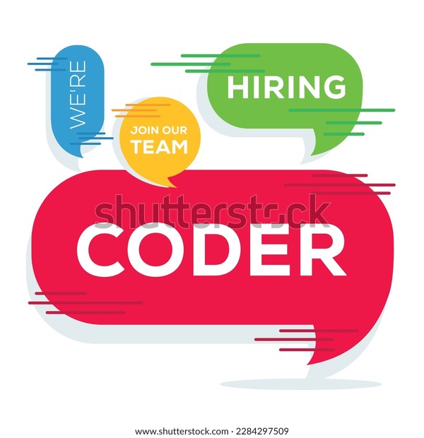 We Hiring Coder Join Our Team Stock Vector (Royalty Free) 2284297509 | Shutterstock