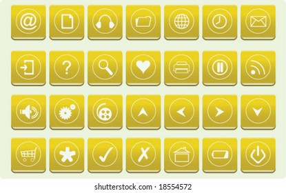 Game Buttons Cartoon Style 2d Game Stock Vector (Royalty Free ...