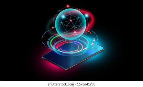 Web Development Coding Programming Responsive Layout Stock Vector ...