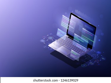 Web Development Programming Concept Technology Process Stock Vector ...