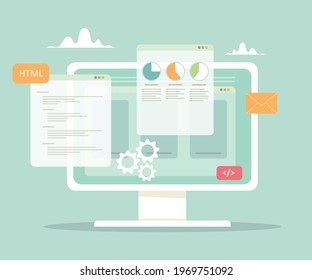 Website Development Programming Concept Vector Illustration Stock Vector (Royalty Free ...