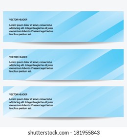 Website Header Banner Set Vector Illustration Stock Vector (Royalty ...