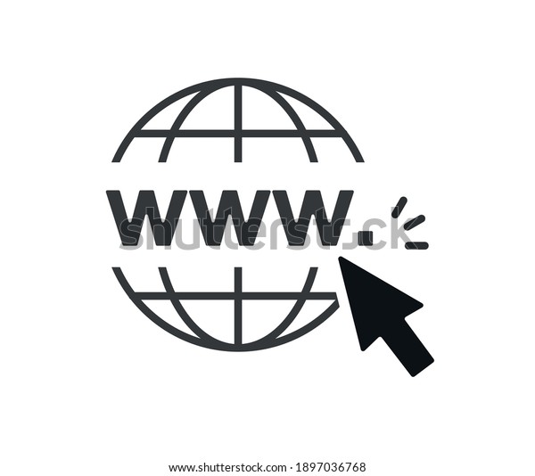 Website Icon Go Website Flat Vector Stock Vector (Royalty Free ...