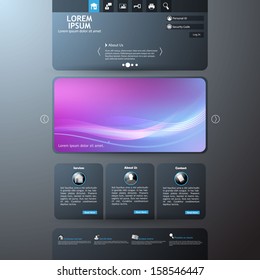 Website Template Design Notebook Illustration Stock Vector (Royalty ...