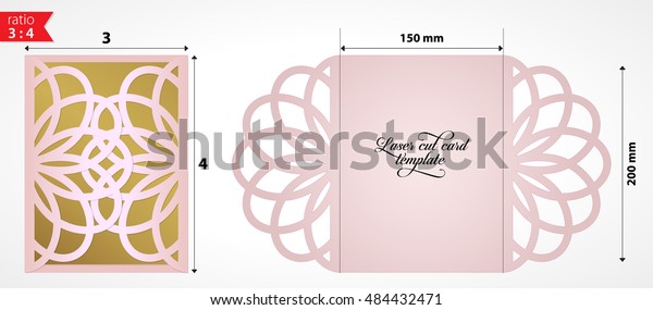 Wedding Invitation Pattern Card Template Lace Stock Vector (Royalty ...